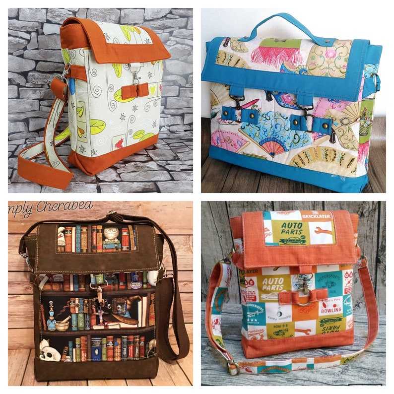 Messenger Bag Laptop Bag PDF Sewing Pattern Crossbody or - Etsy