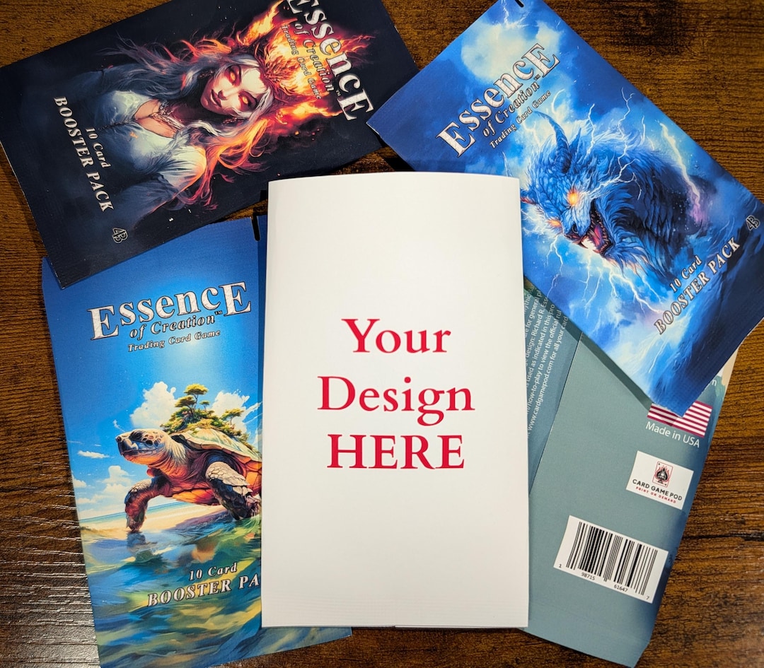Custom Booster Pack for Card Games - Full Art and Ready to Heat Seal ...