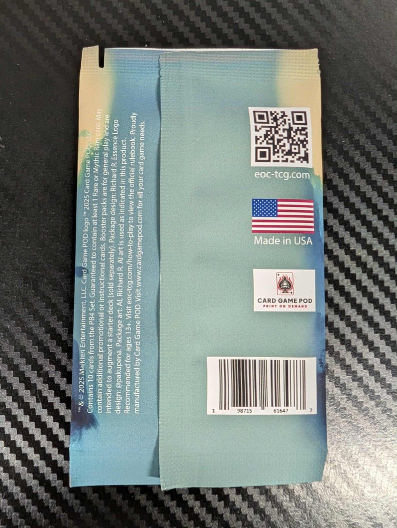 Custom Booster Pack for Card Games - Full Art and Ready to Heat Seal ...