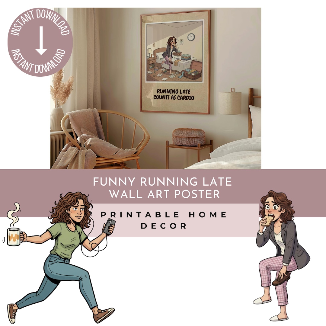 Funny Wall Art for Busy Mums, Chaos Home Decor Funny Printable Wall Art ...