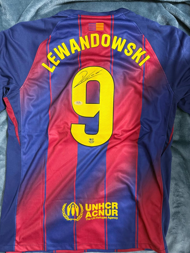 Robert Lewandowski PSA/DNA Signed Autographed Barcelona Jersey COA - Etsy