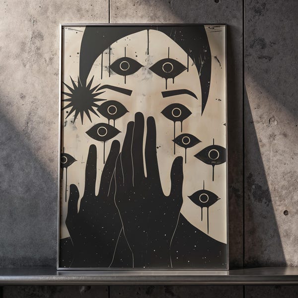 Edgy Linocut - Etsy