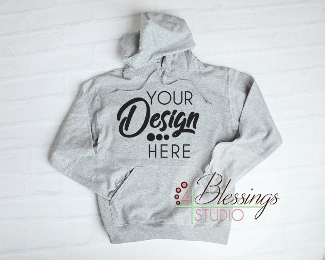 Heather Gray Hoodie Sweatshirt Mockup Unisex Hooded Sweat | Etsy