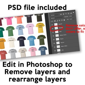 Bella Canvas 3413 Color Chart Every Color Digital File Shirt Color ...