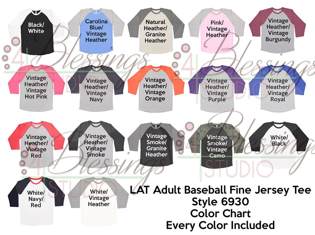 LAT 6930 Color Chart Every Color Digital File Shirt Color Chart LAT ...