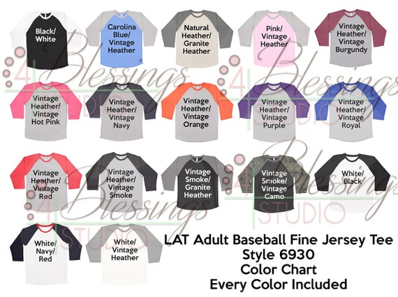 LAT 6930 Color Chart Every Color Digital File Shirt Color | Etsy