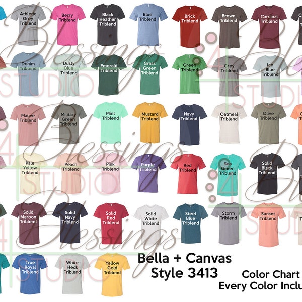 Color Chart - Etsy