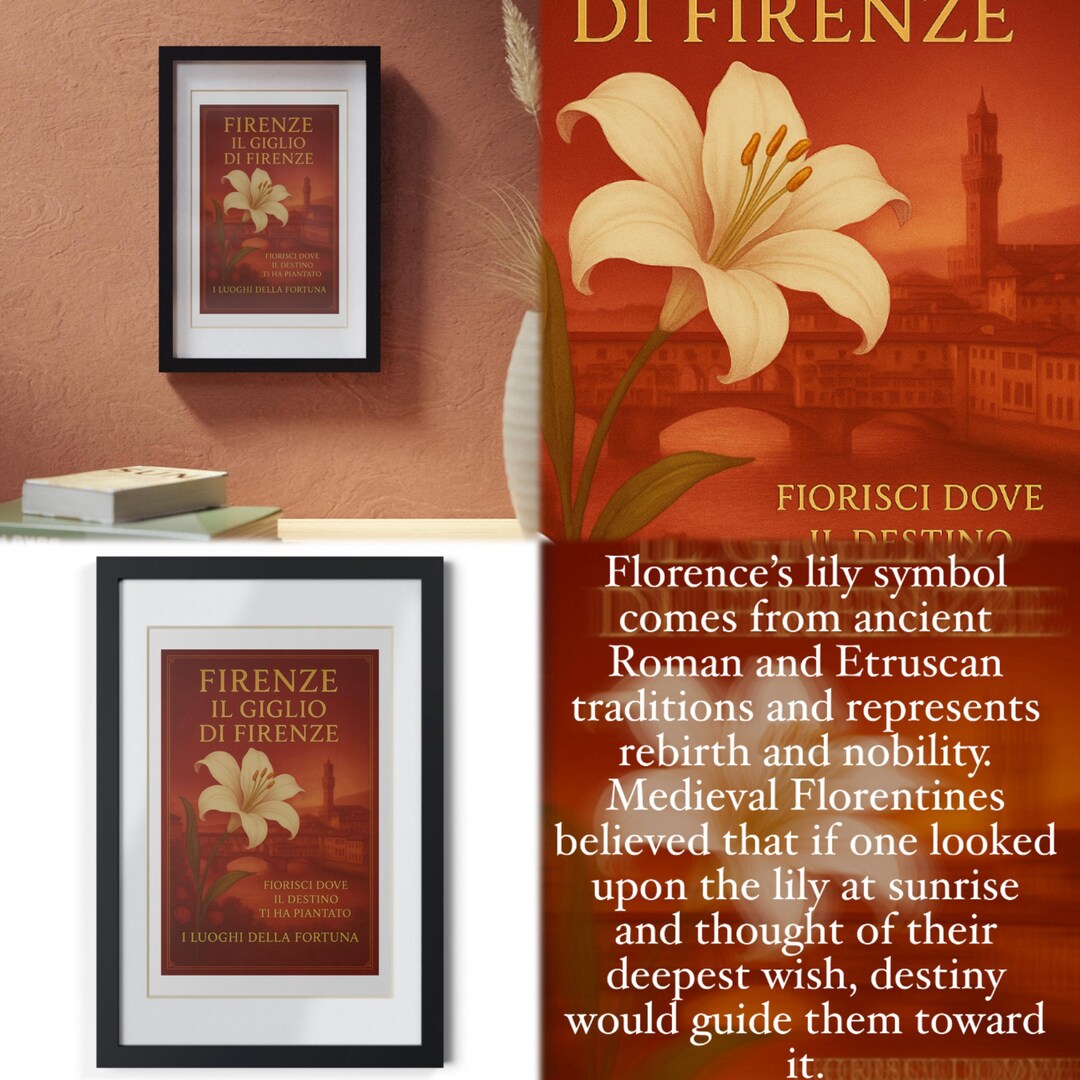 Florence Lily Art Print | Vintage Italian Travel Poster (digital ...