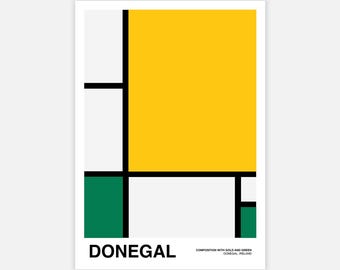 Armagh - Modern Irish Colour Composition (GAA Series) - Mondrian Style ...