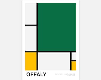 Armagh - Modern Irish Colour Composition (GAA Series) - Mondrian Style ...