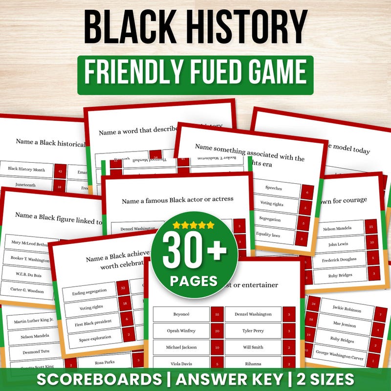 Black History Month Family Feud - Etsy