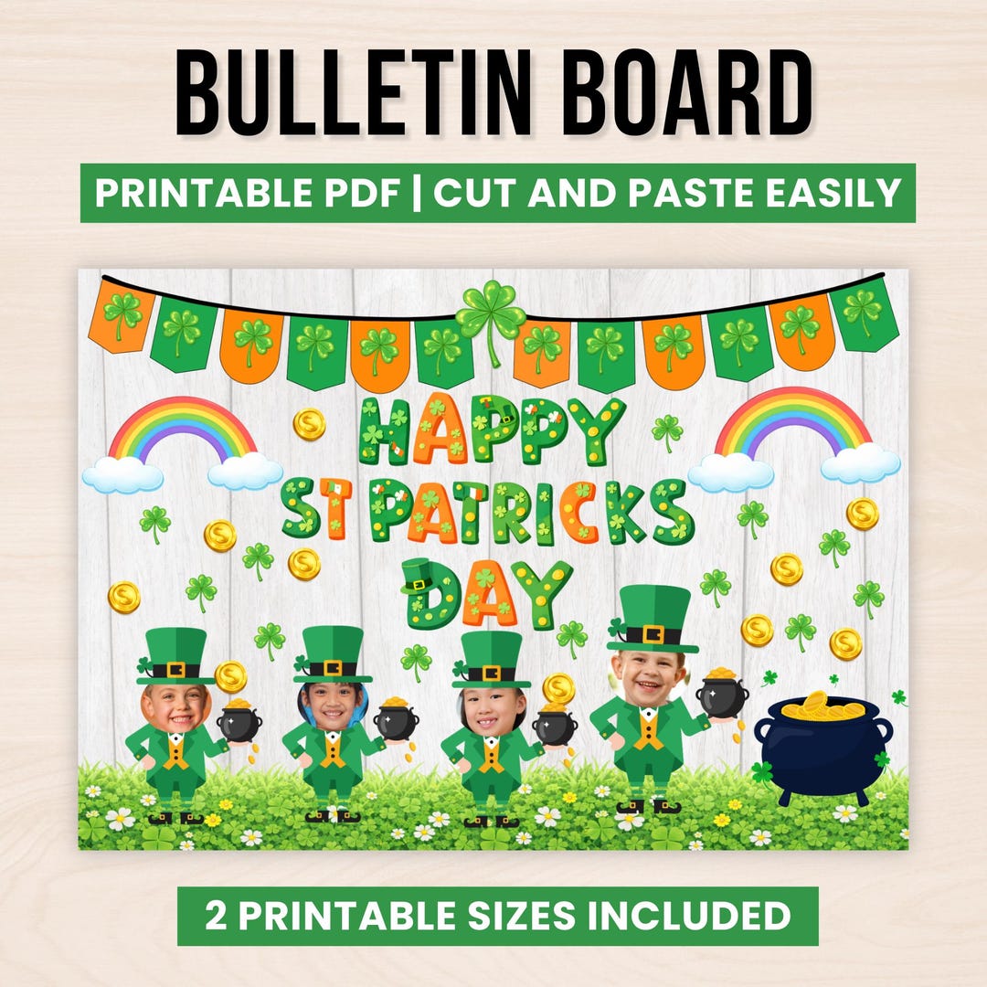 St Patricks Bulletin Board Ideas, March Bulletin Board Kit, Leprechauns ...