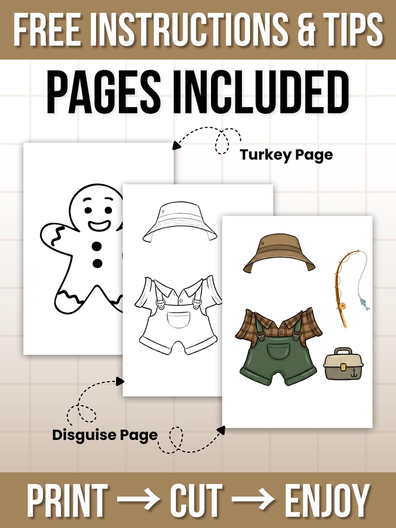 Disguise a Gingerbread Man - Fisherman Disguise, Gingerbread in ...