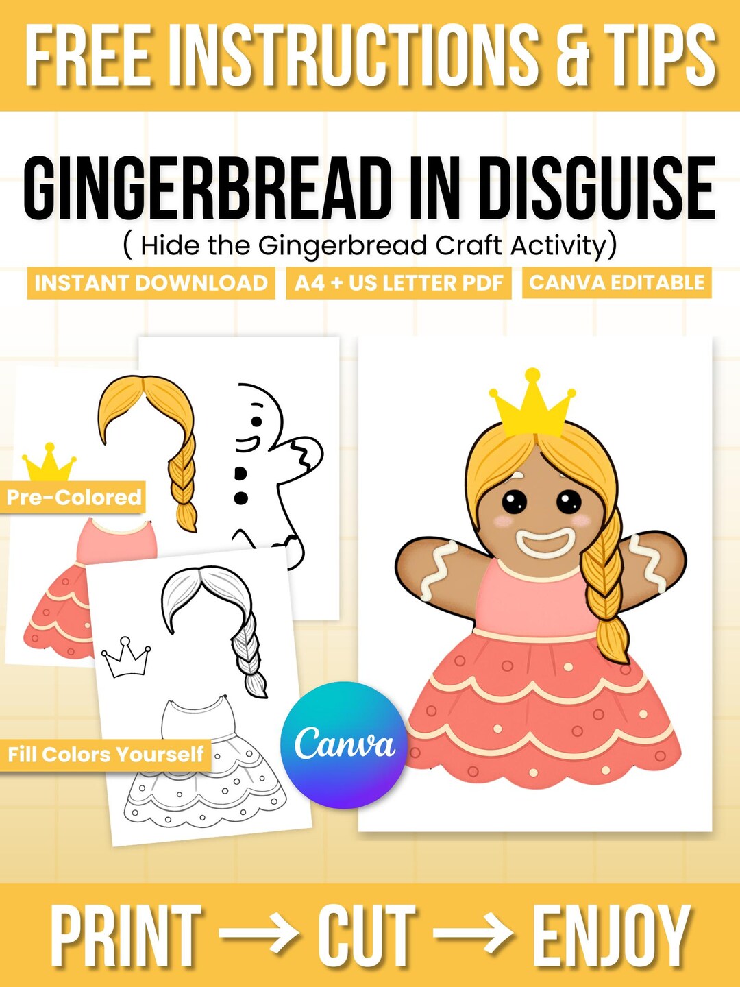 Disguise a Gingerbread Man - Princess Disguise, Gingerbread in Disguise ...
