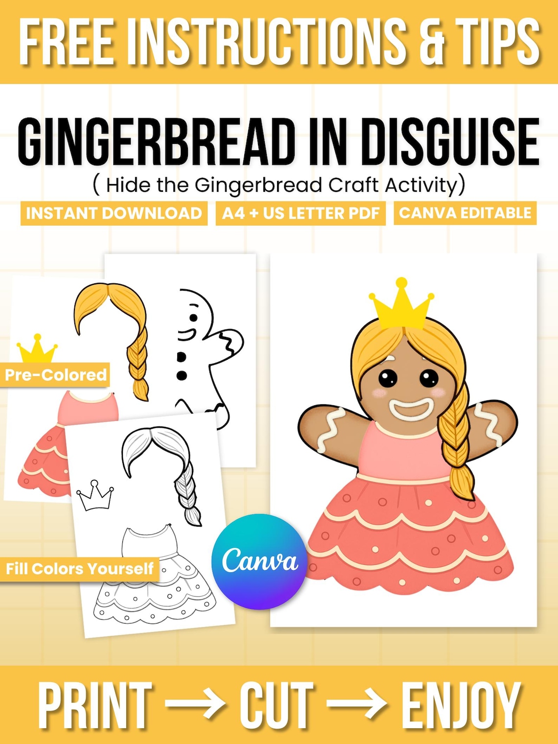 Disguise a Gingerbread Man - Princess Disguise, Gingerbread in Disguise ...