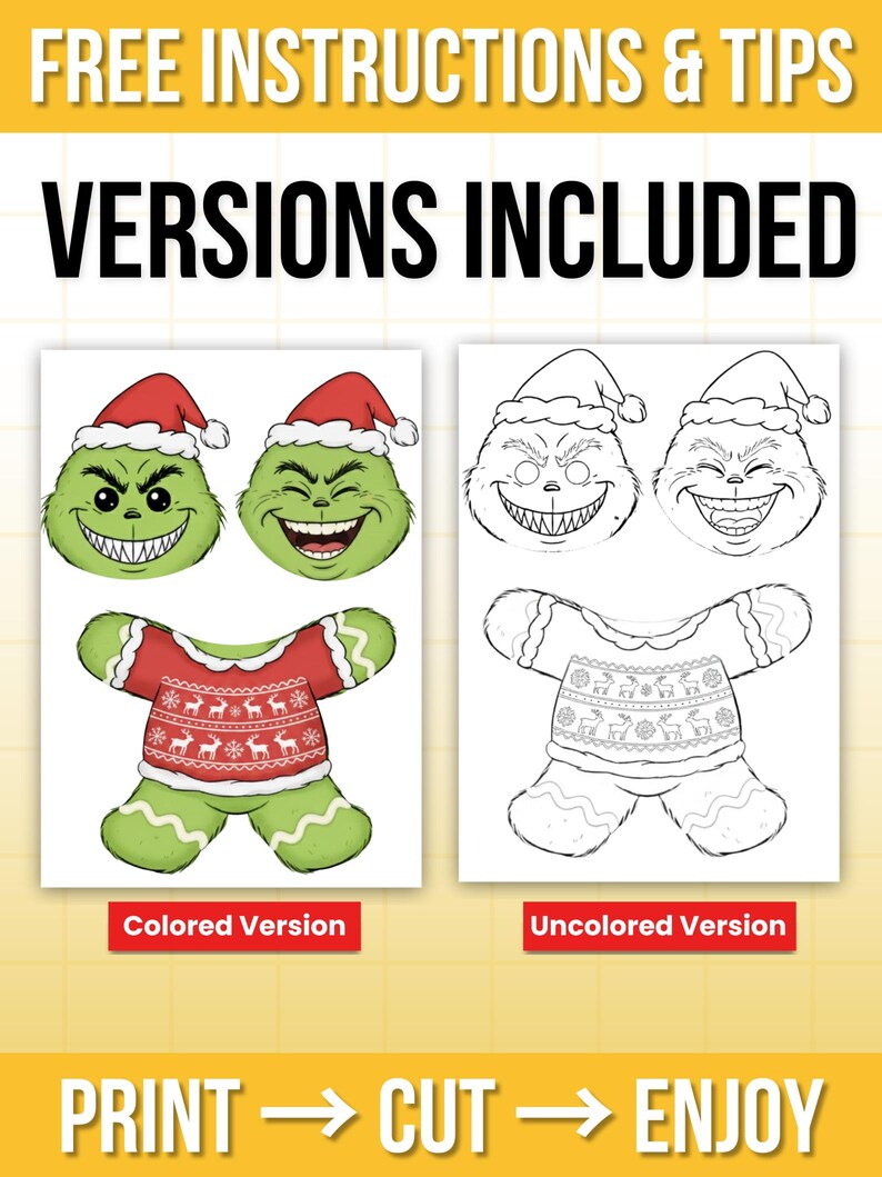 Disguise the Gingerbread Man Printable Craft Kit, Coloring Gingerbread ...