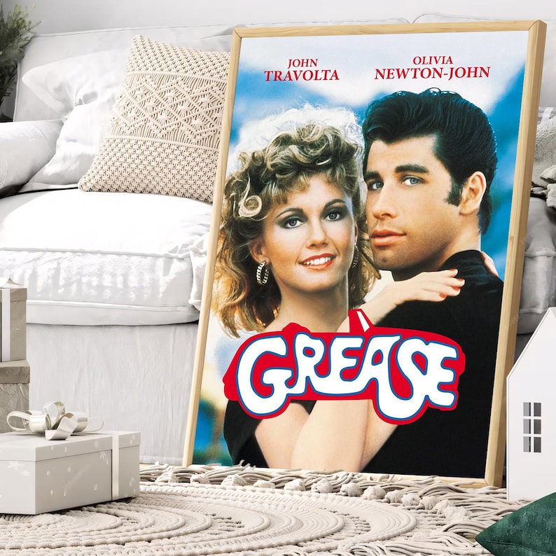 Grease (1978) Movie Poster,frameless Canvas Posters,vintage Posters ...