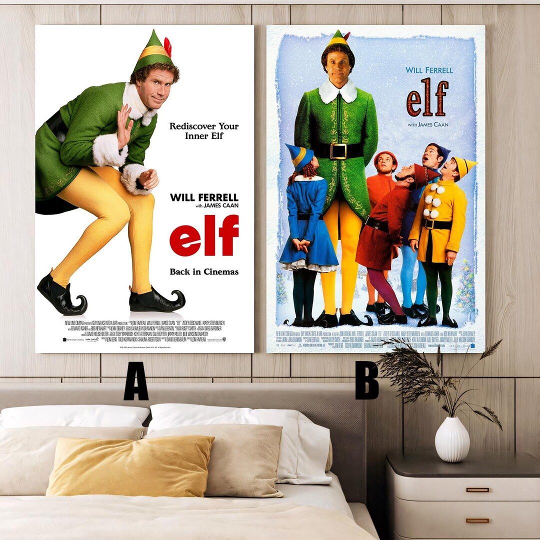 Elf (2003) Movie Poster,frameless Canvas Posters,vintage Posters ...