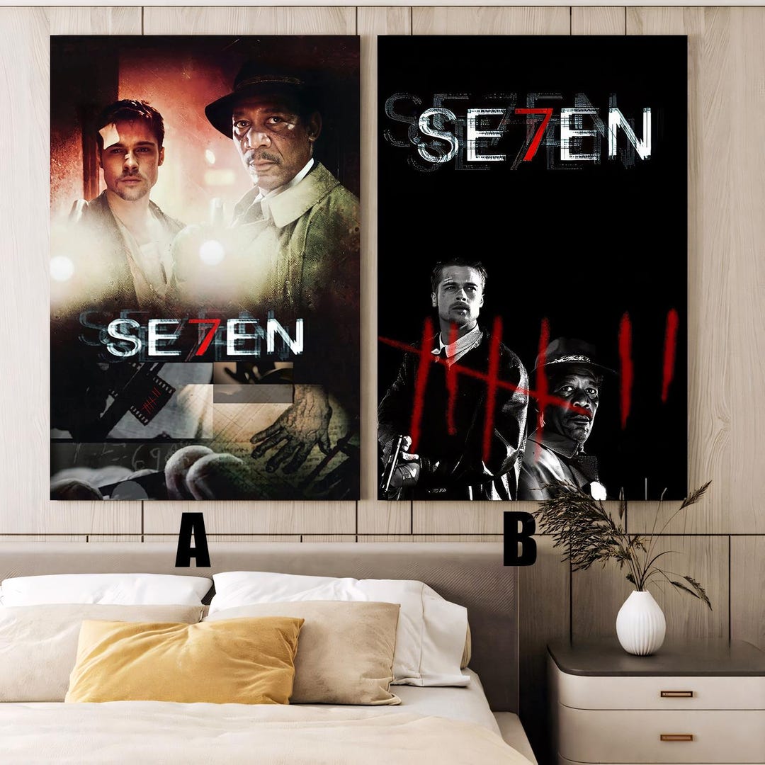 Se7en (1995) Movie Poster,frameless Canvas Posters,vintage Posters ...