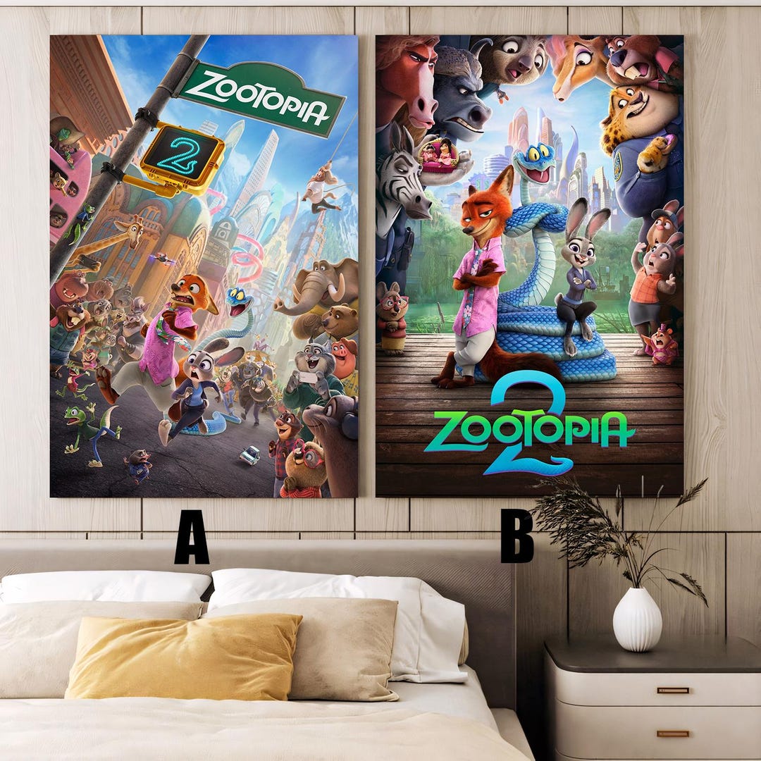 Zootopia 2 (2025) Movie Poster,frameless Canvas Posters,vintage Posters ...