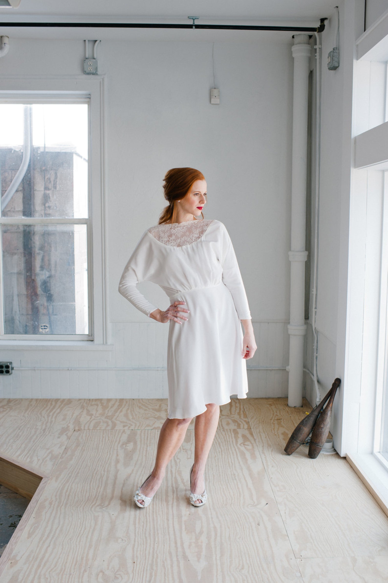 Judith Wedding Dress; Handmade Wedding Dress, Delicate High Lace ...