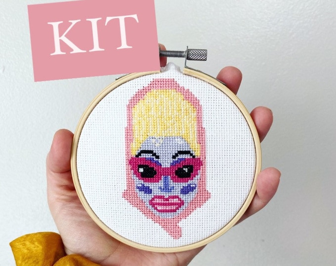 Stunning Gorgeous Drag Queen Juno Birch Complete Counted Cross Stitch ...