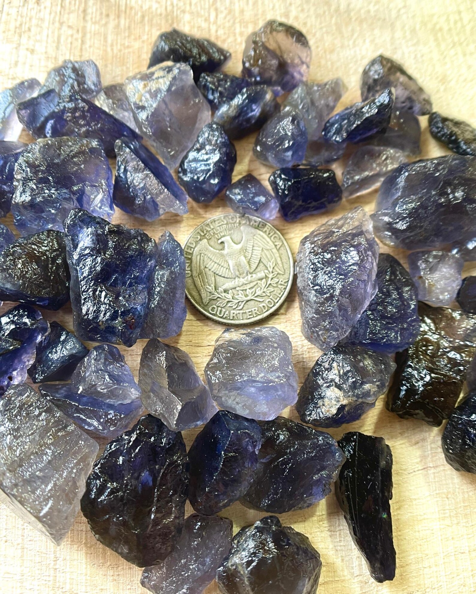 Natural Iolite Rough-size-15/20 Mm-raw Untreated Gemstone Raw Genuine ...