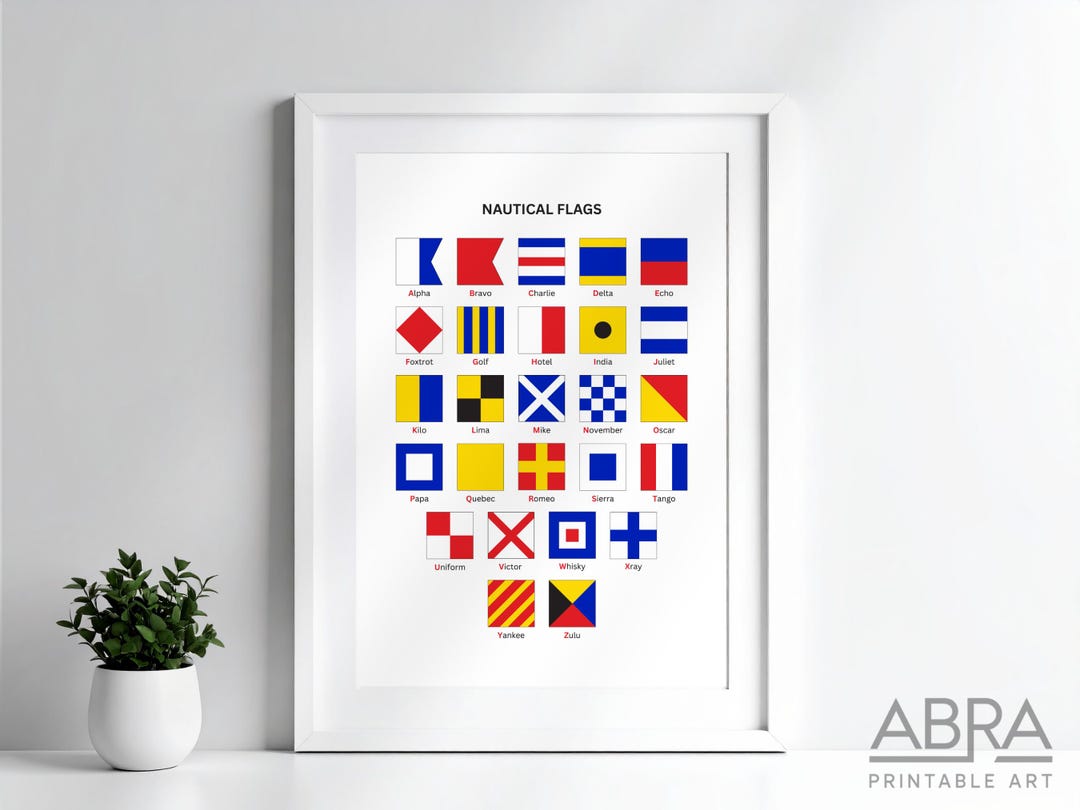 Nautical Flags Printable : Maritime Home Decor (digital Download) - Etsy