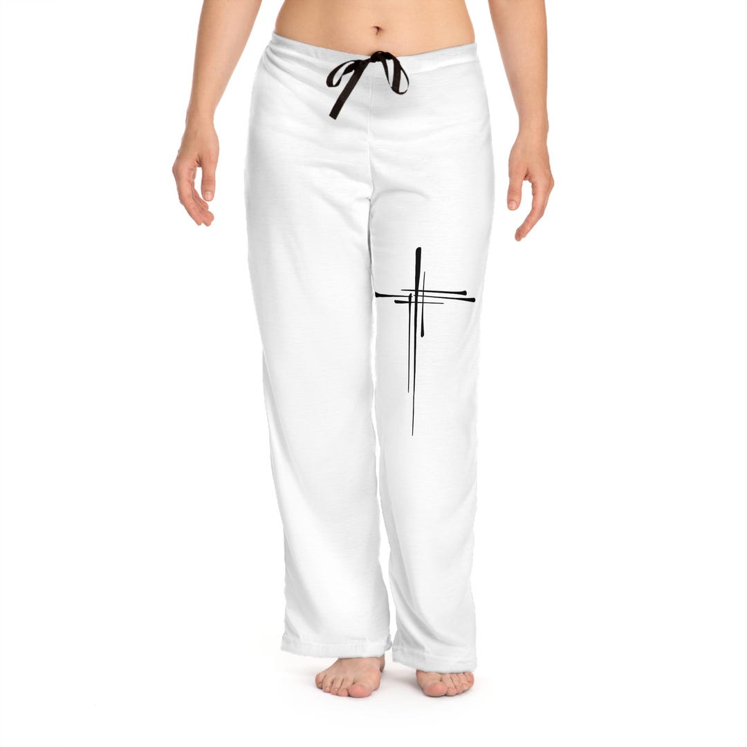 Women's Christian Pajama Pants: Minimal Cross Lounge Pants - Etsy