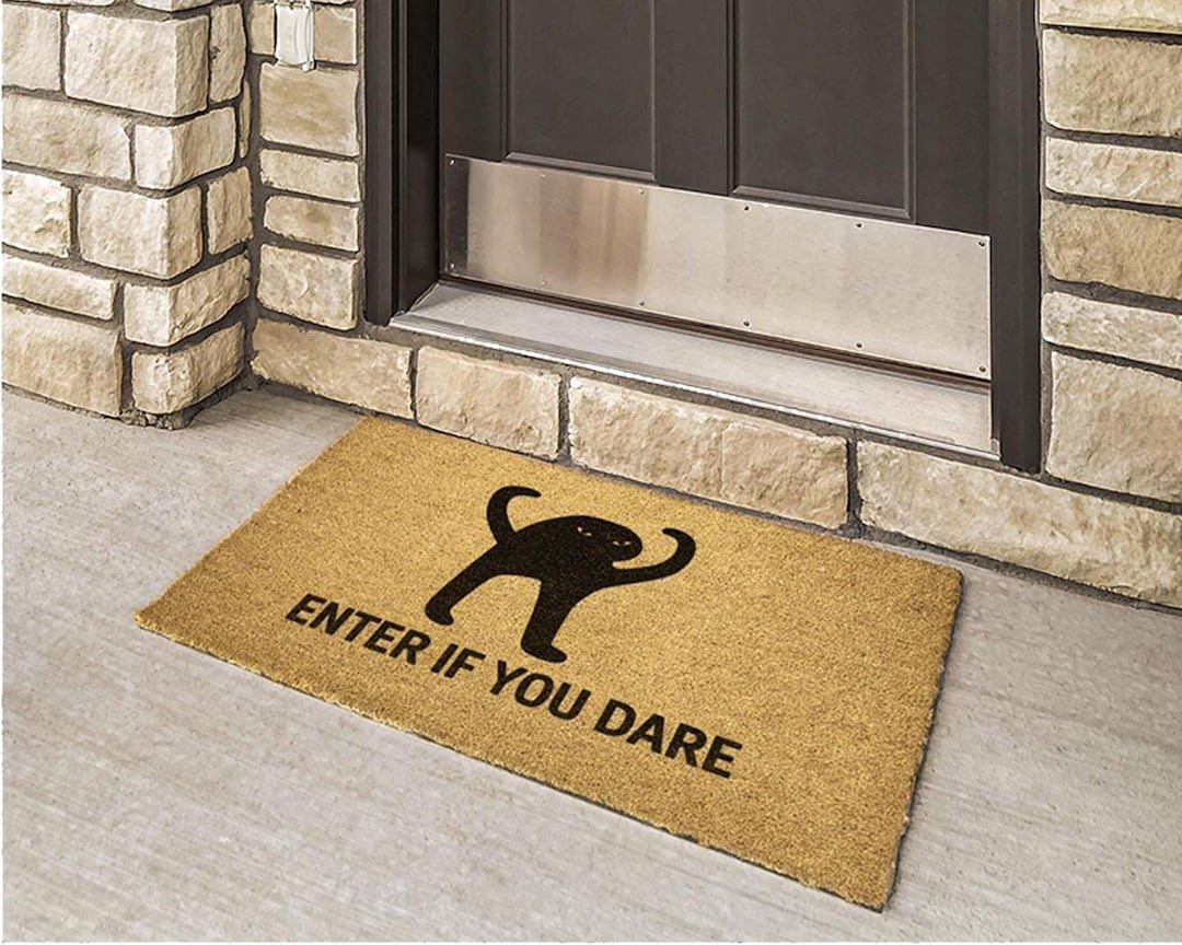 Cursed Cat Meme Doormat: Funny Welcome Mat, Internet Humor Gag Gift - Etsy