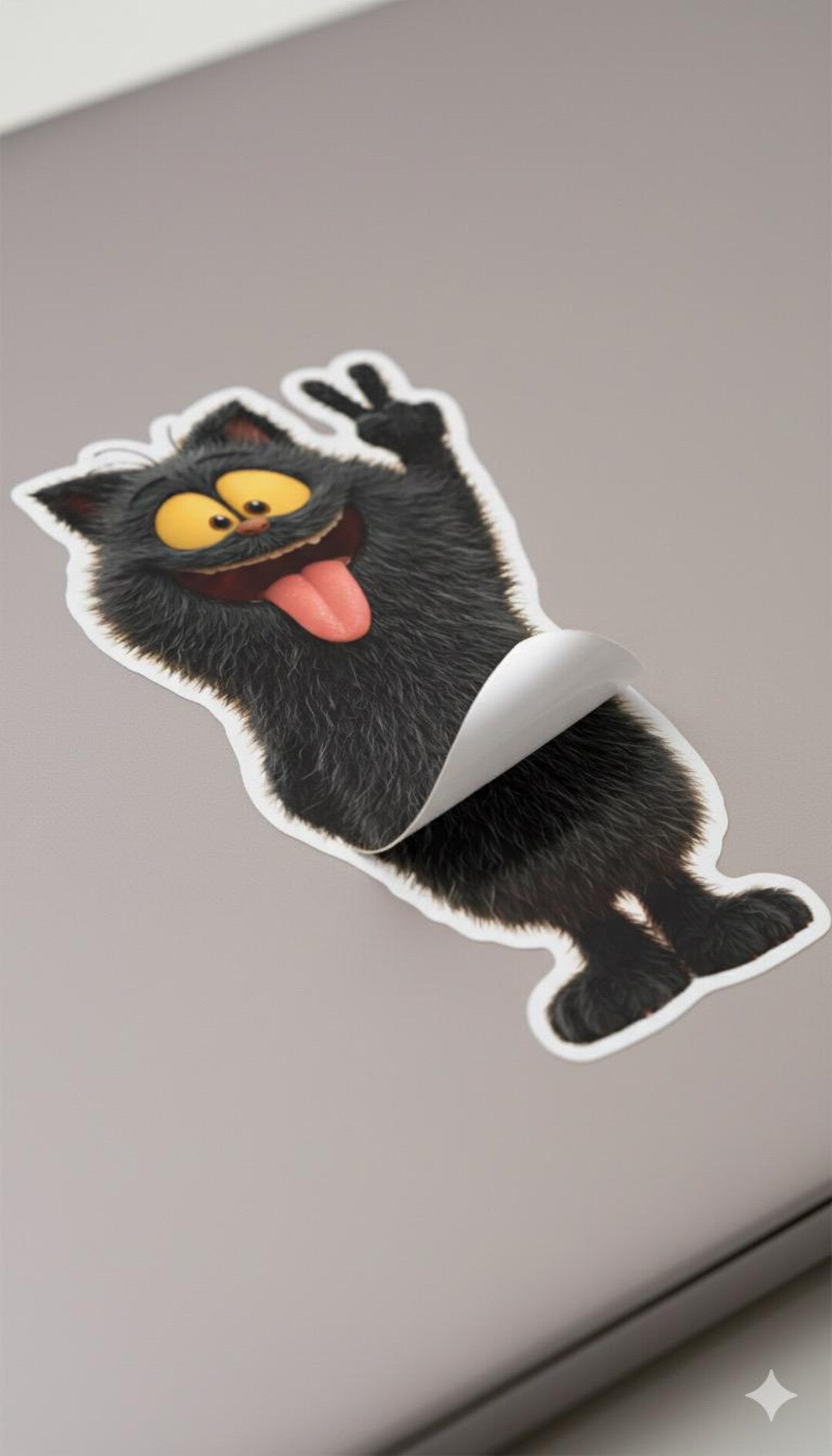Peace Sign Cat Sticker: Glossy Laptop Decal - Etsy