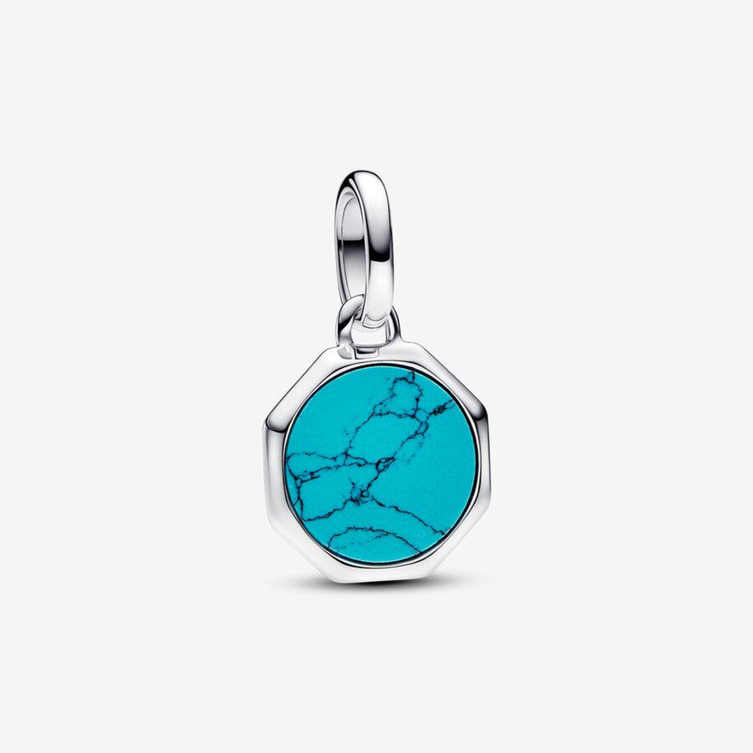 Pandora Turquoise-coloured Mini Medallion Charm - Etsy