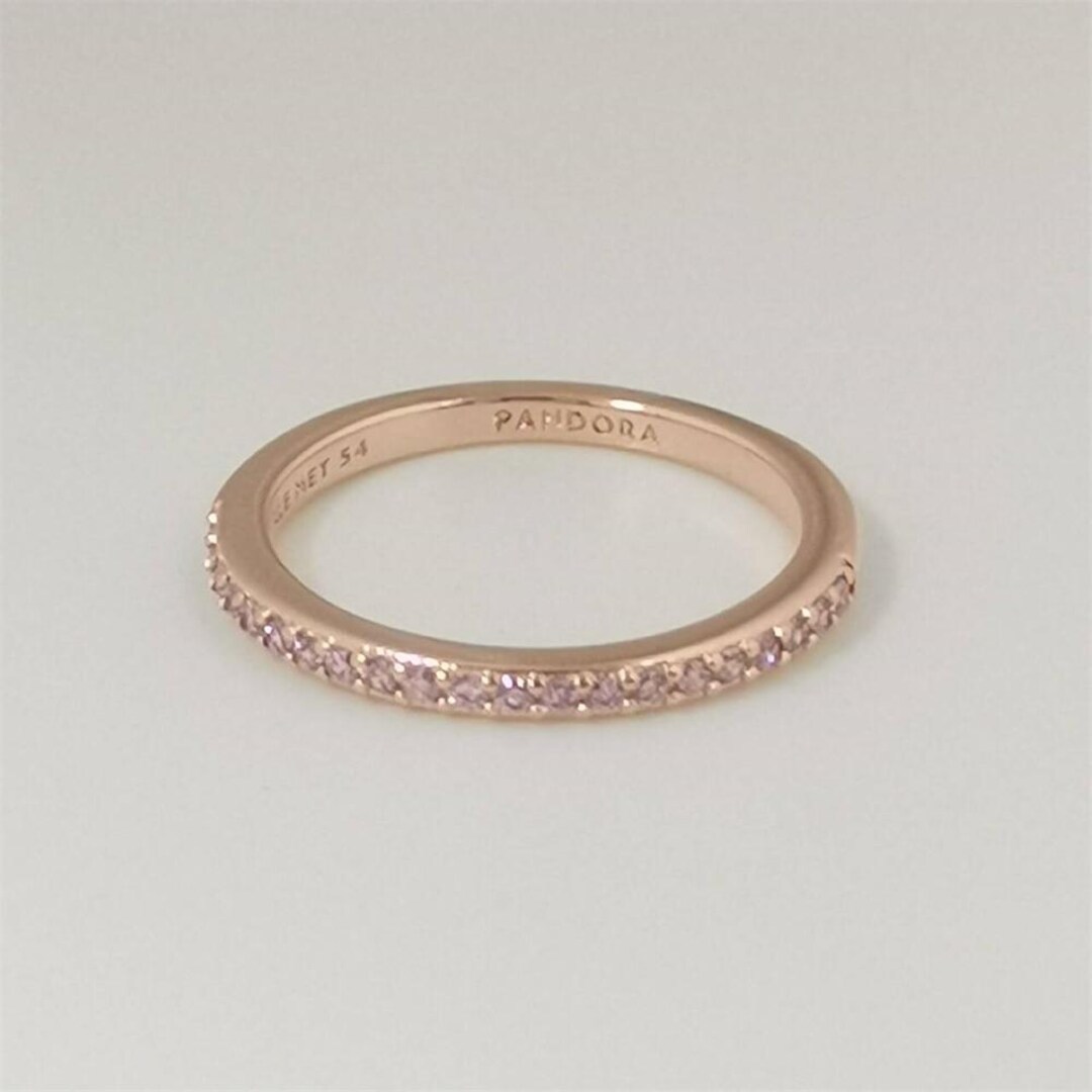 Pandora Sparkling Pink Band Ring - Etsy