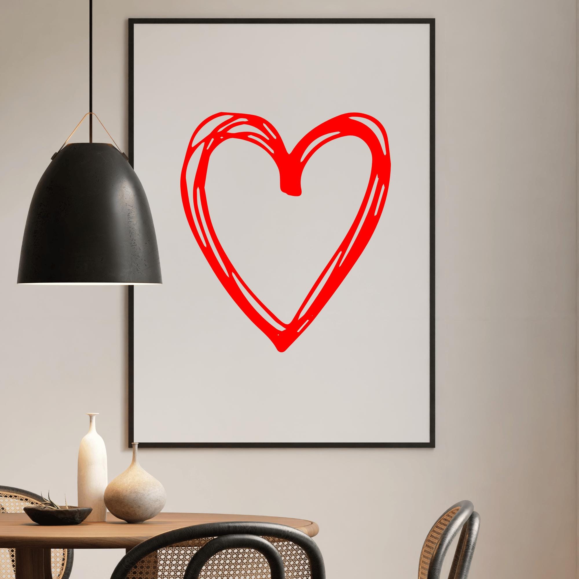 Doodle Heart SVG Clipart, Hand Drawn Valentine Design (digital Download ...