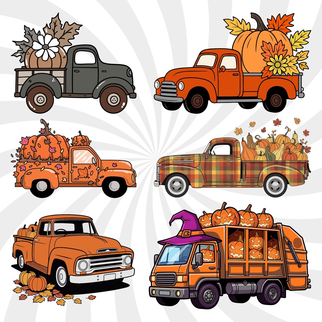 Pumpkin Truck SVG, Halloween Fall Clipart (digital Download) - Etsy