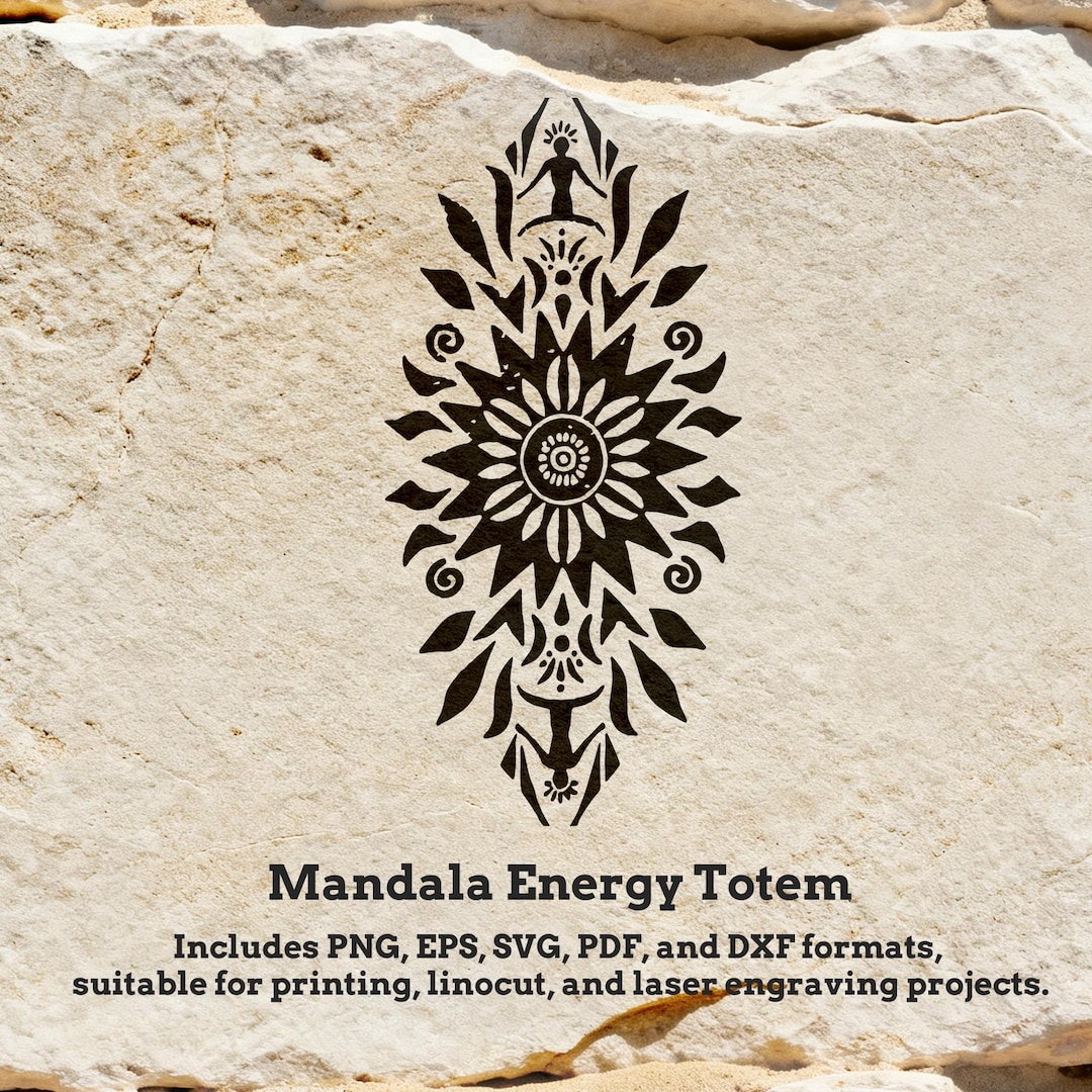 Mandala Energy Totem Spiritual Yoga Symbol Cosmic Geometry Digital Art ...