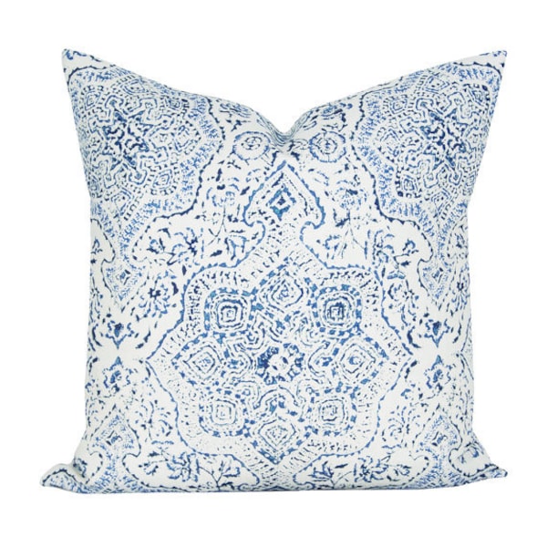 Blue Modern Pillow - Etsy