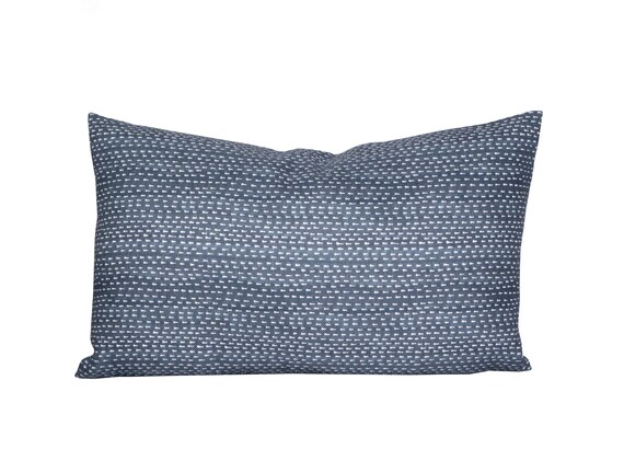 Pillow Cover Kantha Navy Lumbar Indigo Spark Modern Pillow - Etsy