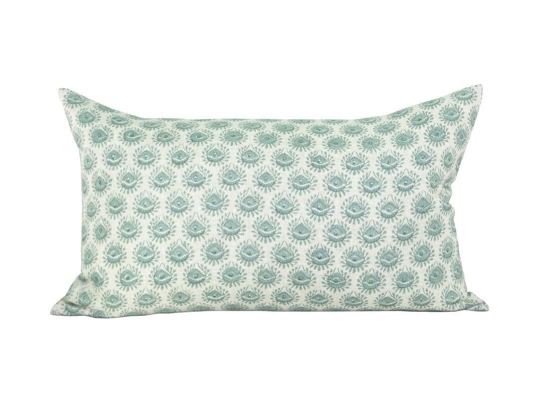 Pillow Cover, Lyon Celadon, Lumbar, Batik, Spark Modern Pillow - Etsy