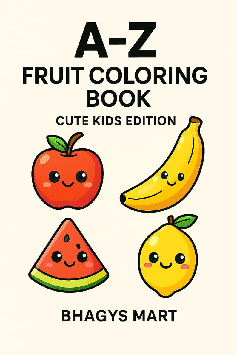 A–Z Fruit Coloring Pages for Kids | Alphabet Tracing Letters ...