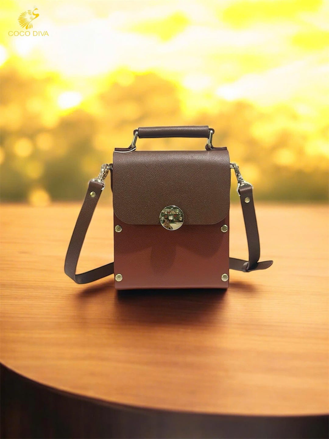 Structured Leather Box Bag With Hand-carved Floral Accent - Etsy