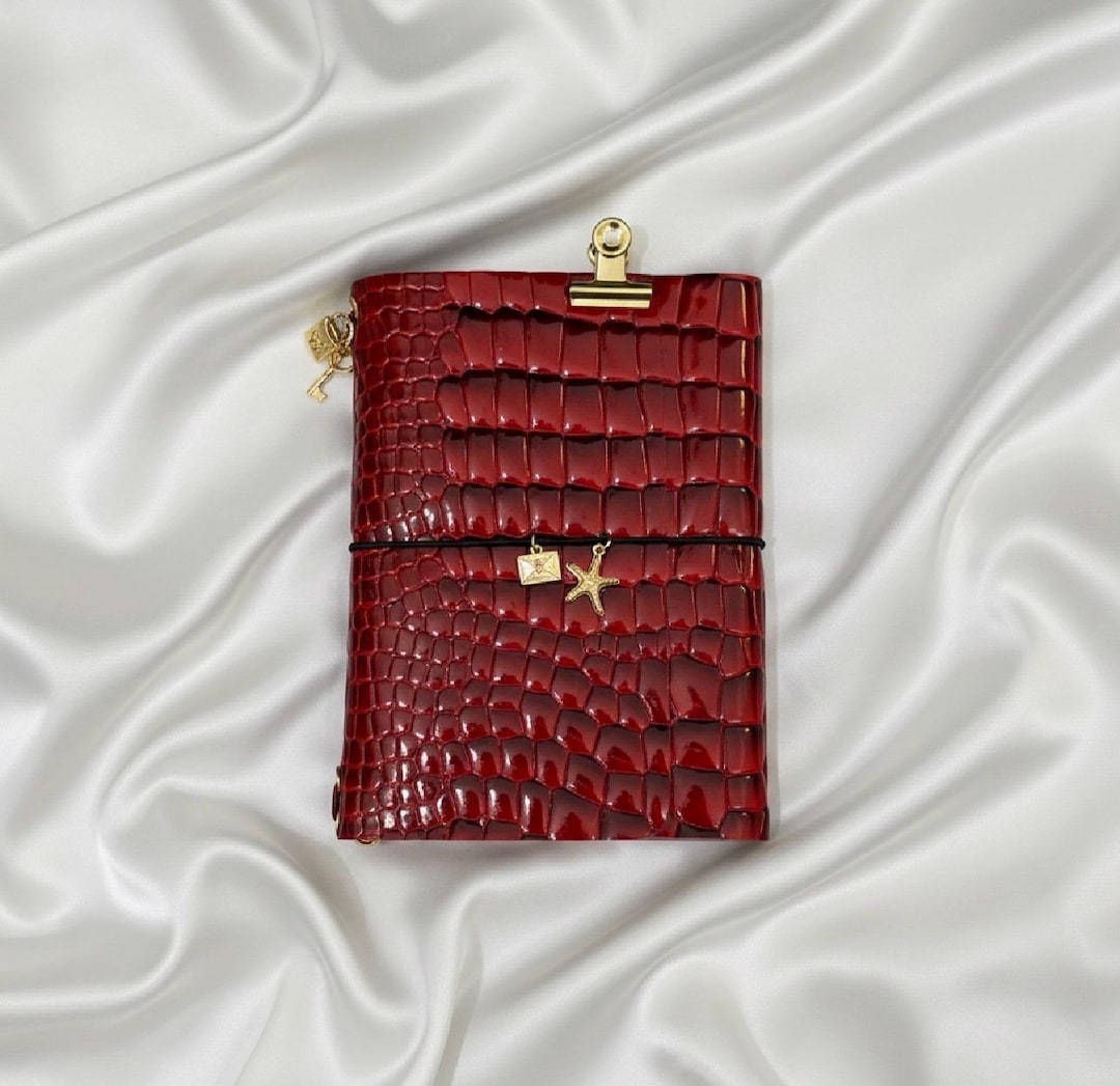 Handcrafted Red Croc Leather Journal | Limited Edition | A6 & A5 - Etsy