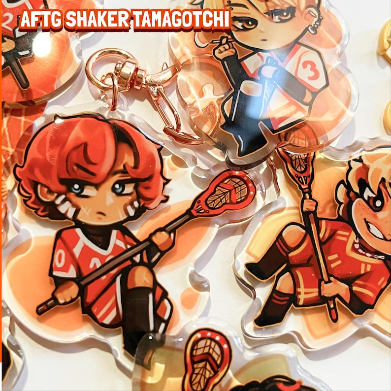All for the Game Epoxy Keychains 2.5" - Neil, Andrew, Kevin, Jeremy ...