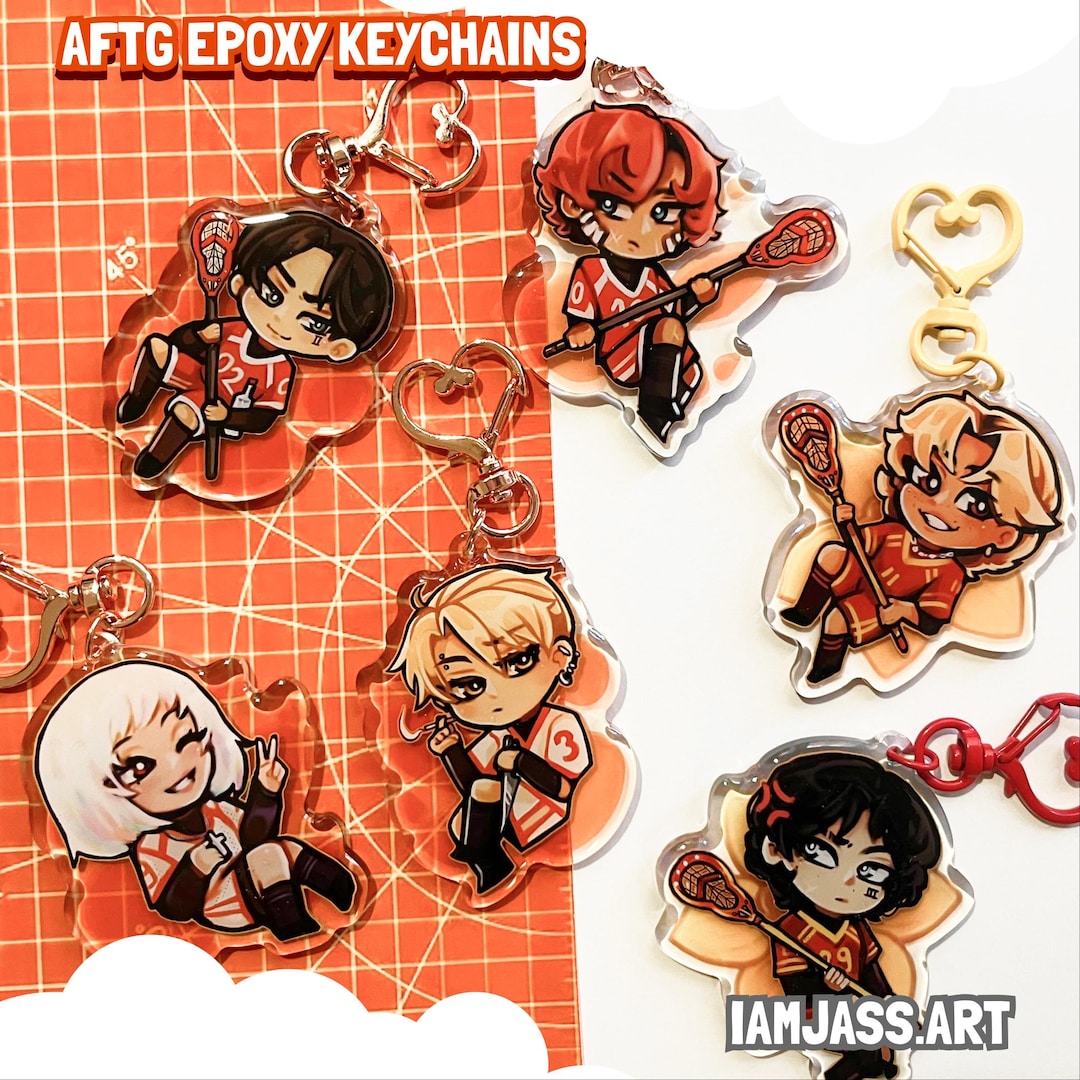All for the Game Epoxy Keychains 2.5" - Neil, Andrew, Kevin, Jeremy ...
