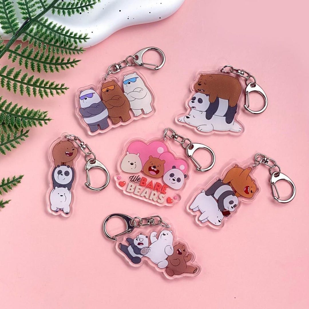We Bare Bears Acrylic Keychain,personalized Keyring, Waterproof ...