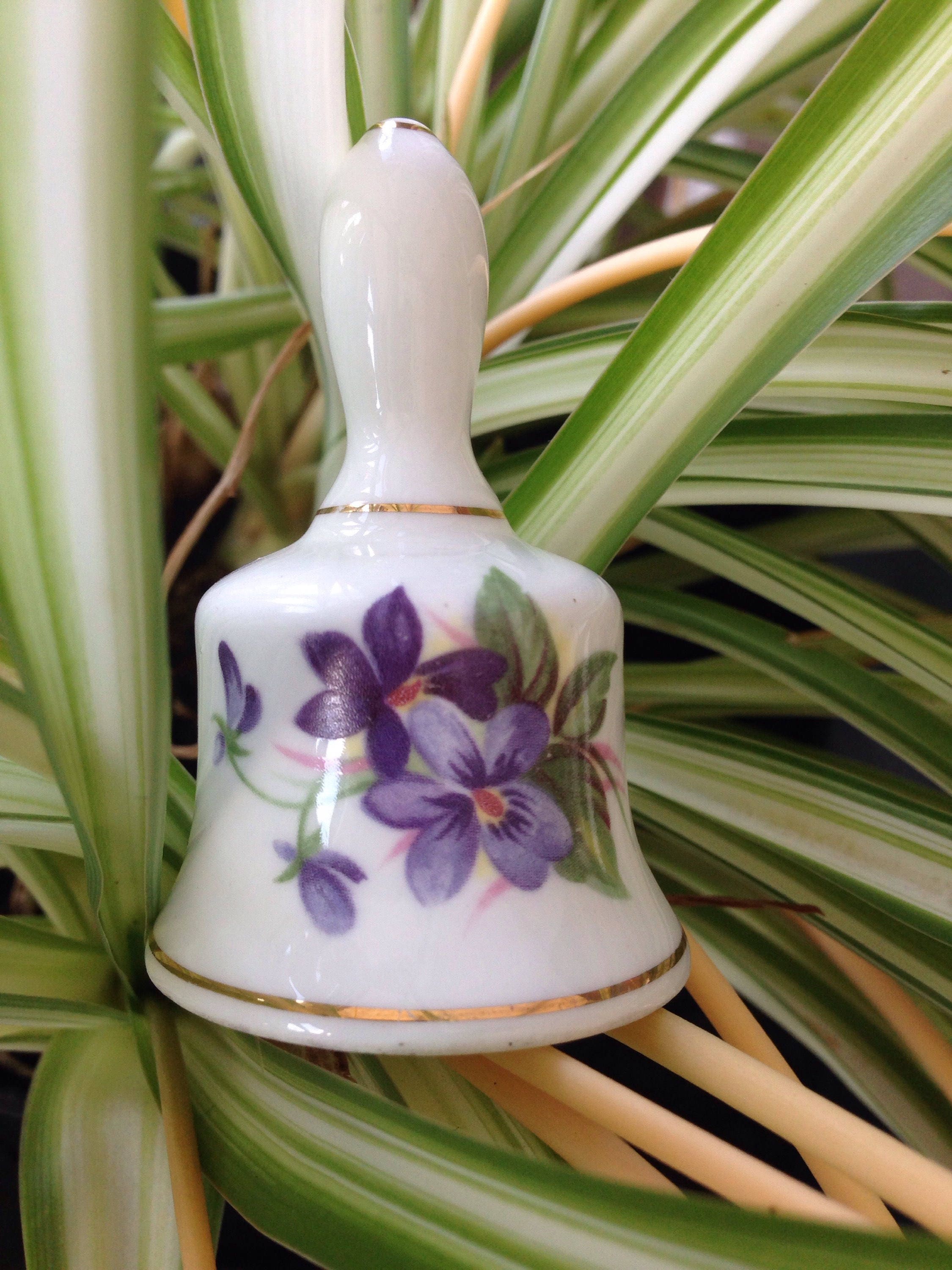 Bone China Bell Made in England Violet Design April Sunnydaydreams ...
