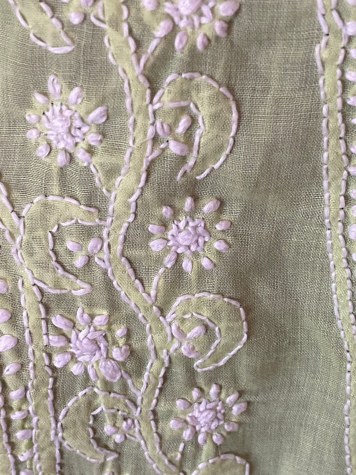 Hand Embroidery Top Shirt Ladies Girls Soft Lime Green - Etsy