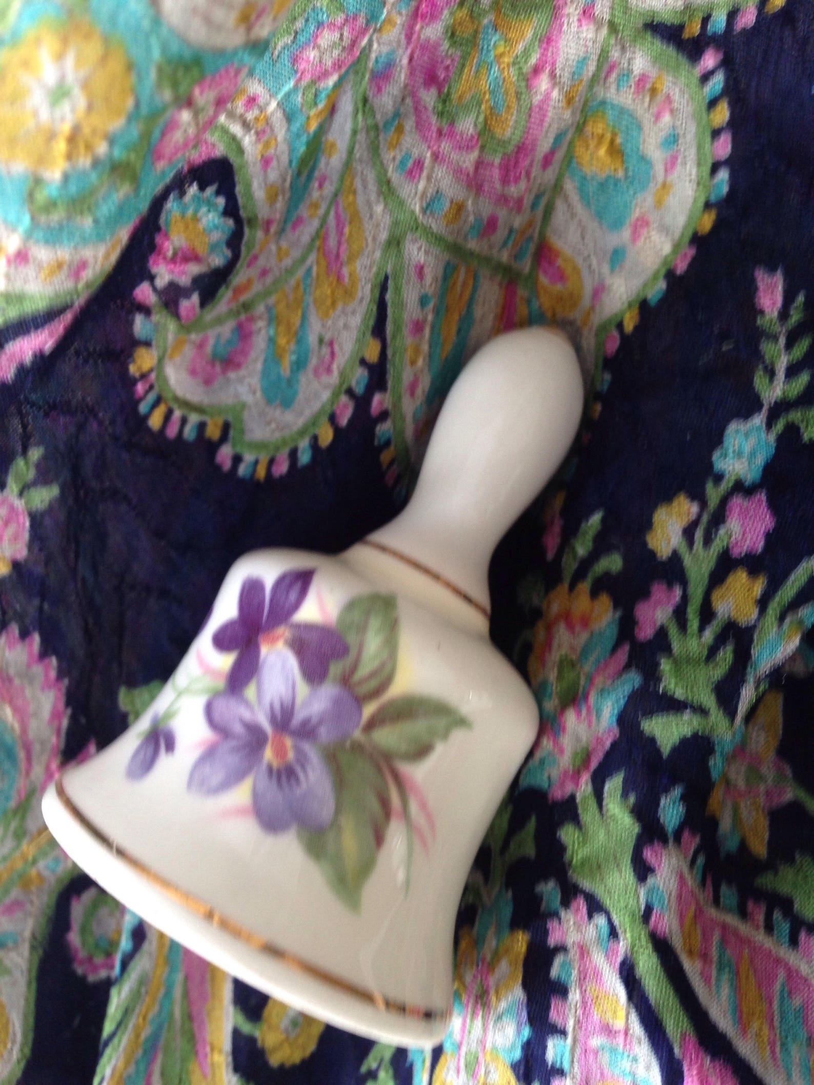 Bone China Bell Made in England Violet Design April Sunnydaydreams ...