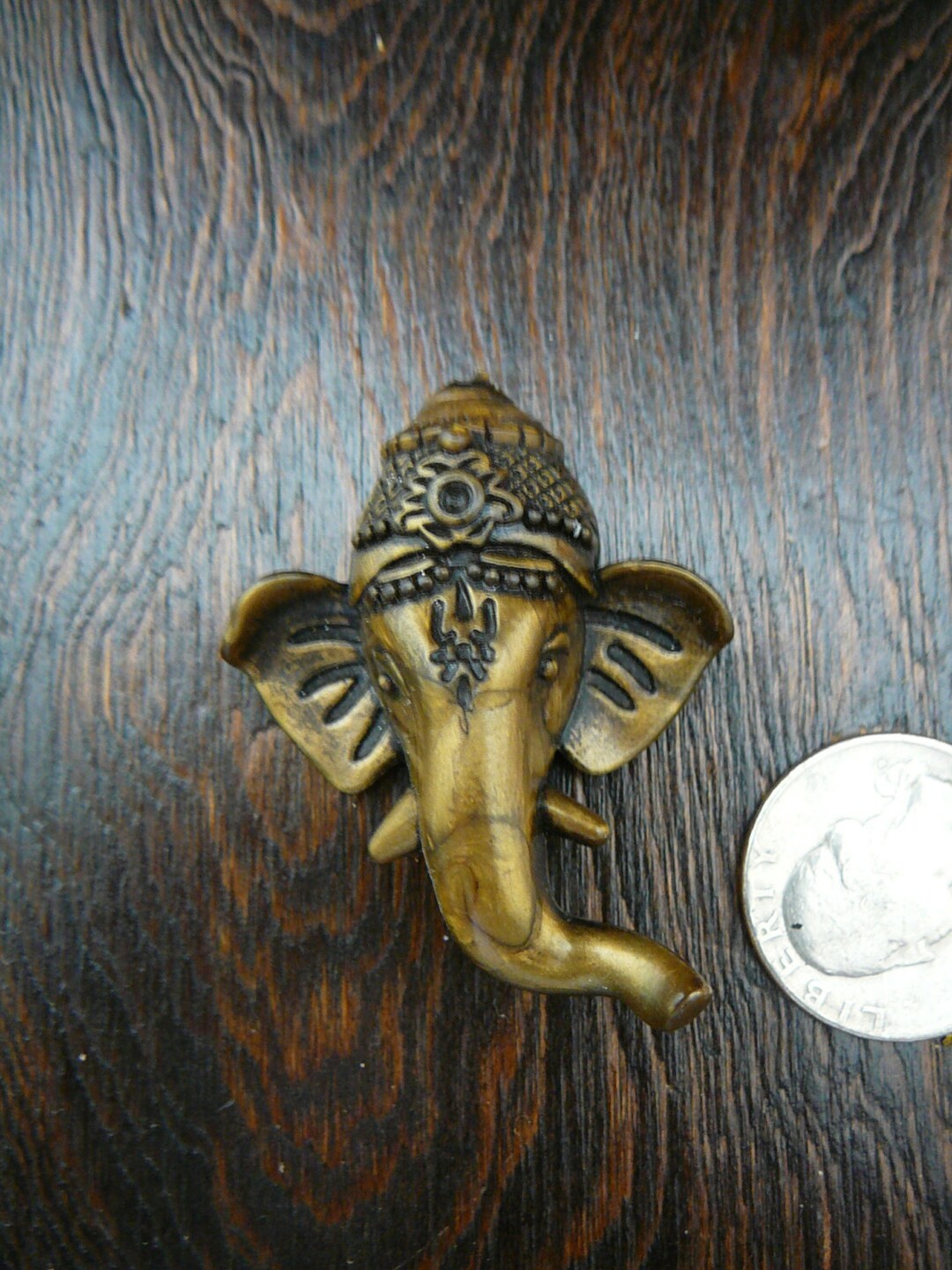 Buy Small Bronze Coloured Ganesh Tiny Ganesh Traveling Altars Remover ...