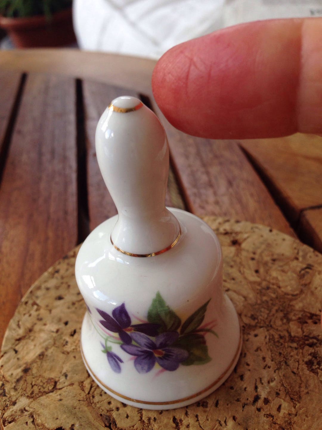 Bone China Bell Made in England Violet Design April Sunnydaydreams ...